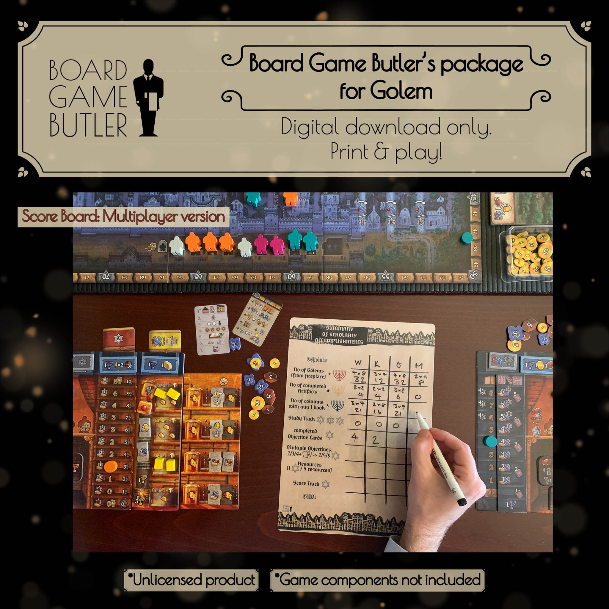 Upgrade for Golem Board Game: Printable Score Pads - Etsy