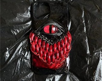 Dark Red Phone Case - Etsy