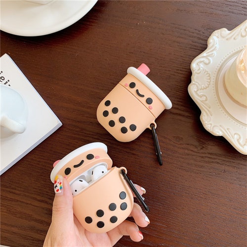 Milk Tea Apple Airpod Case Boba Bubble Case Keychain - Etsy