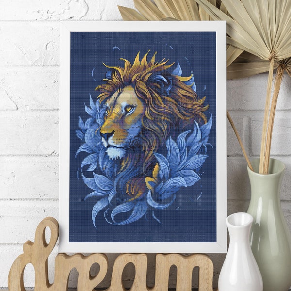 Lion Cross Stitch - Etsy