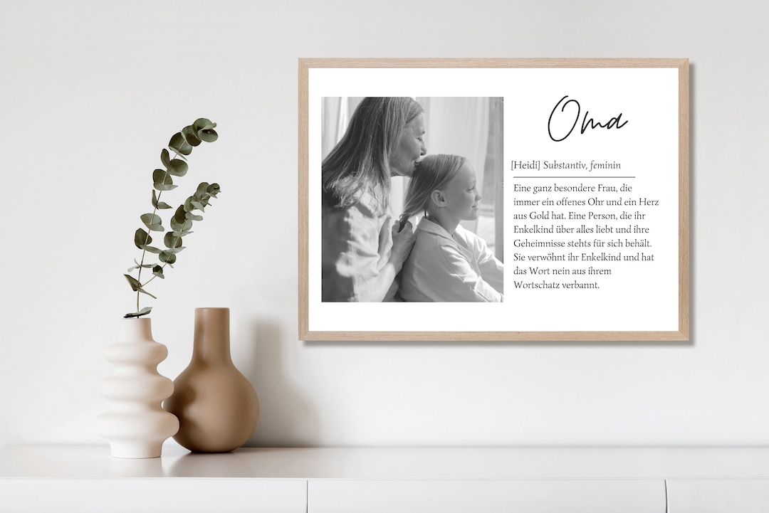 Personalized Poster for OMA With Name and Saying via PDF File or ...