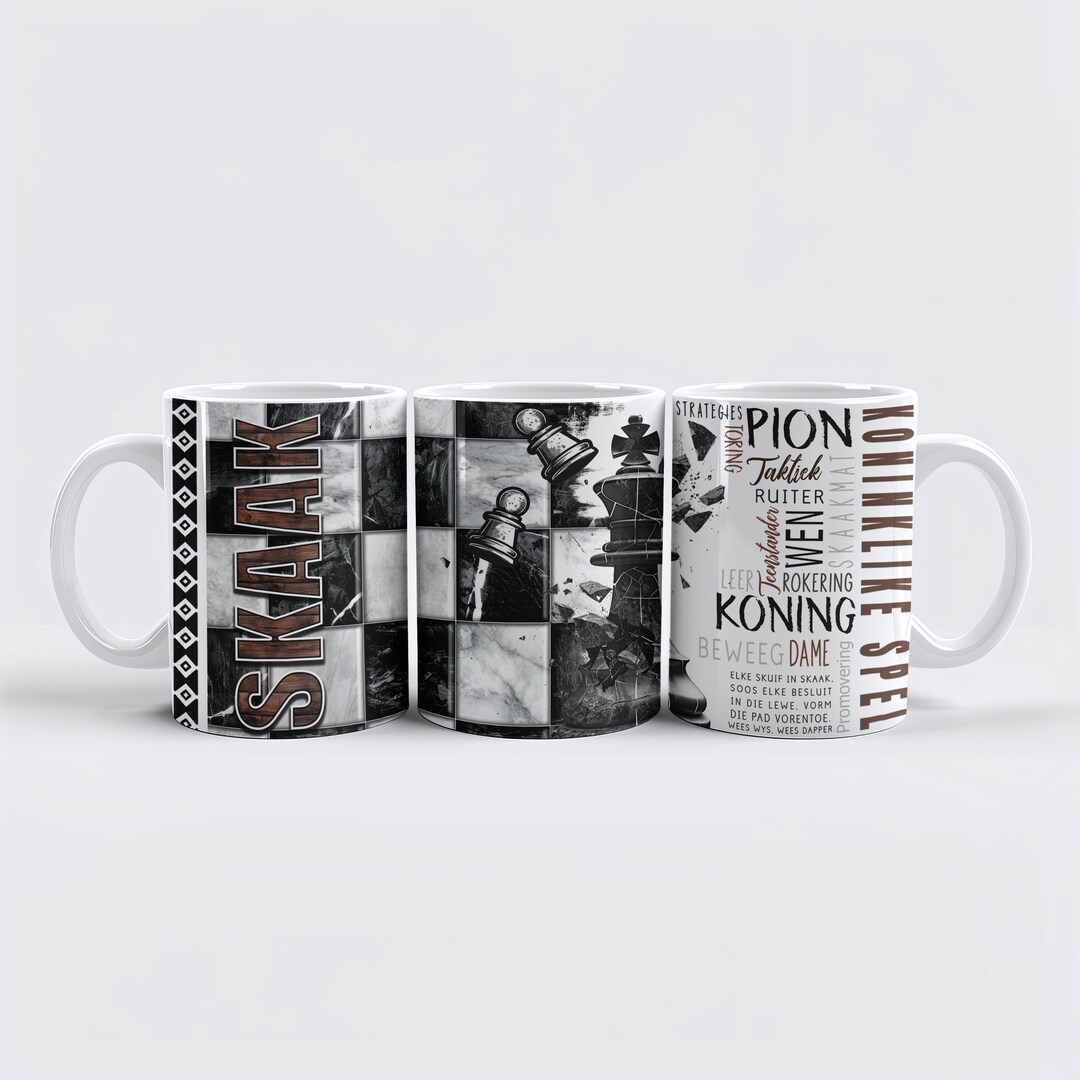 South African Afrikaans Skaak Ceramic 11oz Sublimation Design PNG | 3 ...