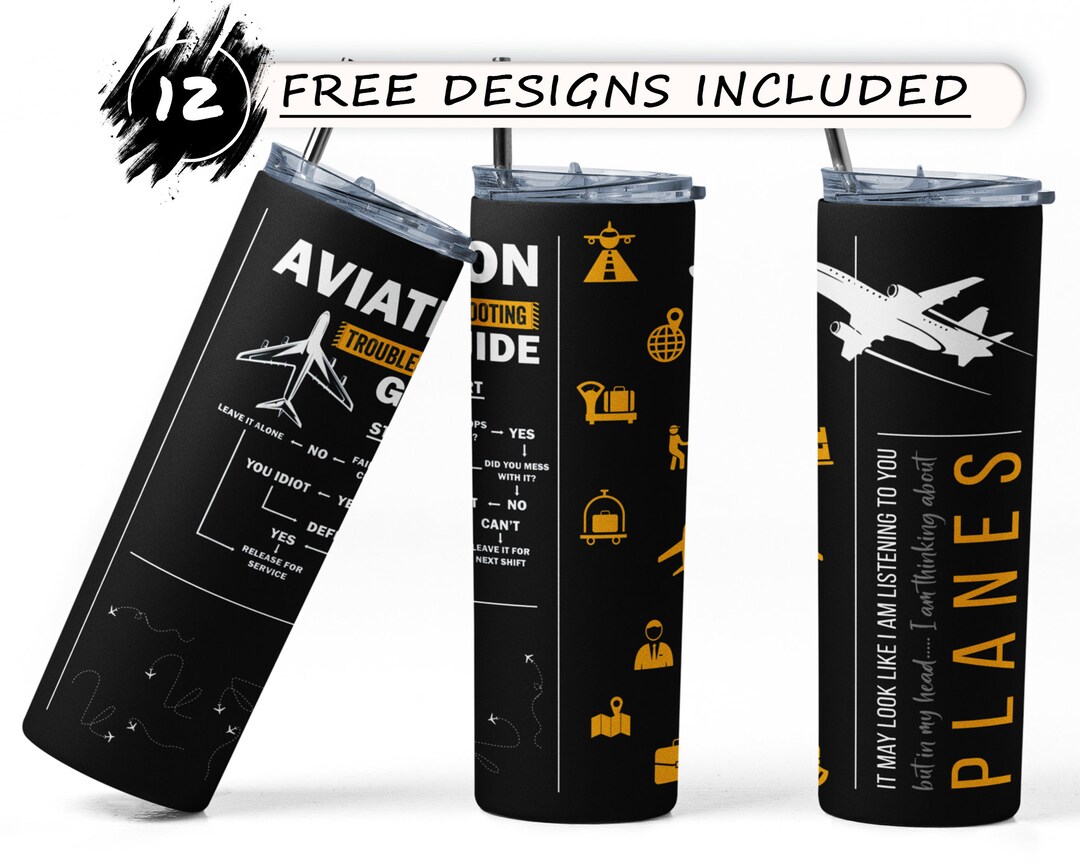 Aviation Airplanes Skinny Tumbler Sublimation Design PNG - Etsy Norway
