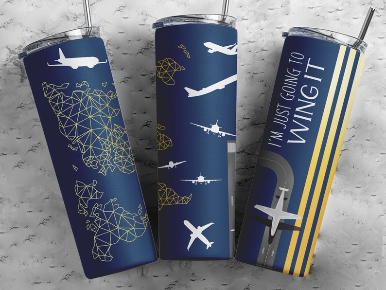 Aviation Just Going to Wing It Skinny Tumbler Sublimation Design PNG ...