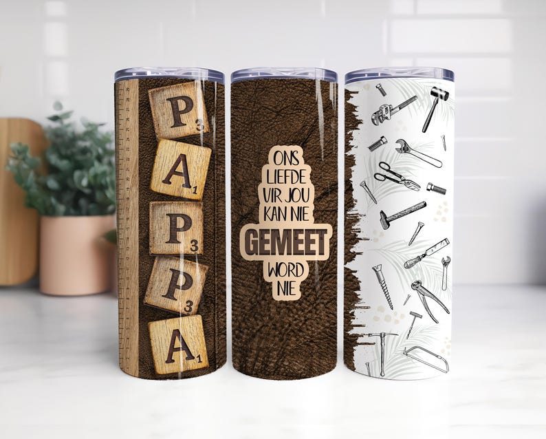 Afrikaanse Oupa En Pappa Skinny Tumbler Sublimation Design PNG ...