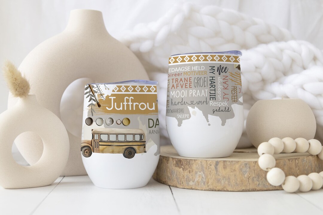 South African Afrikaans Juffrou Wine Tumbler Wrap PNG, 12oz Wine ...
