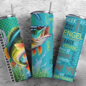 Afrikaans Visvang Skinny Tumbler Sublimation Design PNG, Afrikaans ...