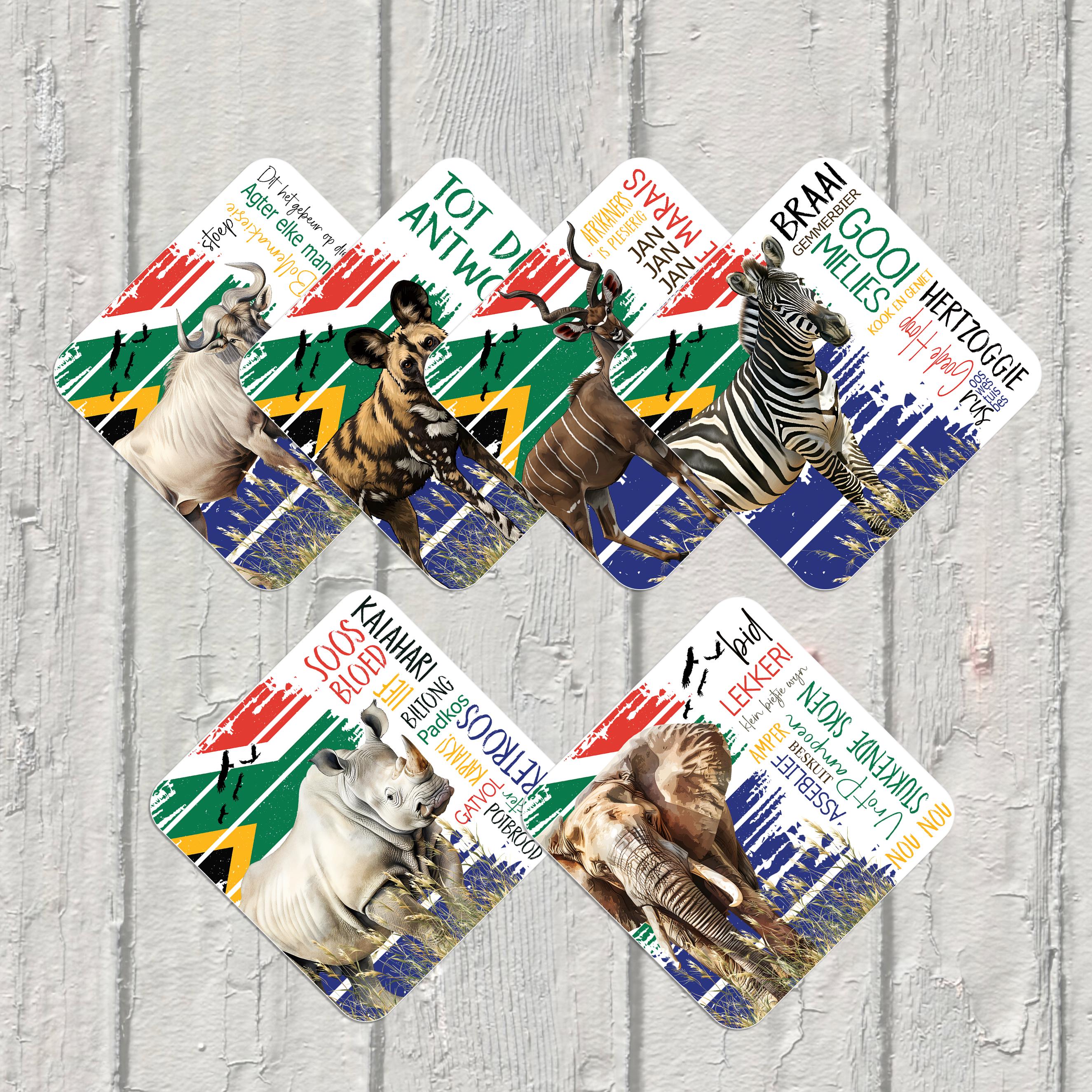 Afrikaanse Vlag Coaster Sublimation Design PNG Bundle, Afrikaanse ...