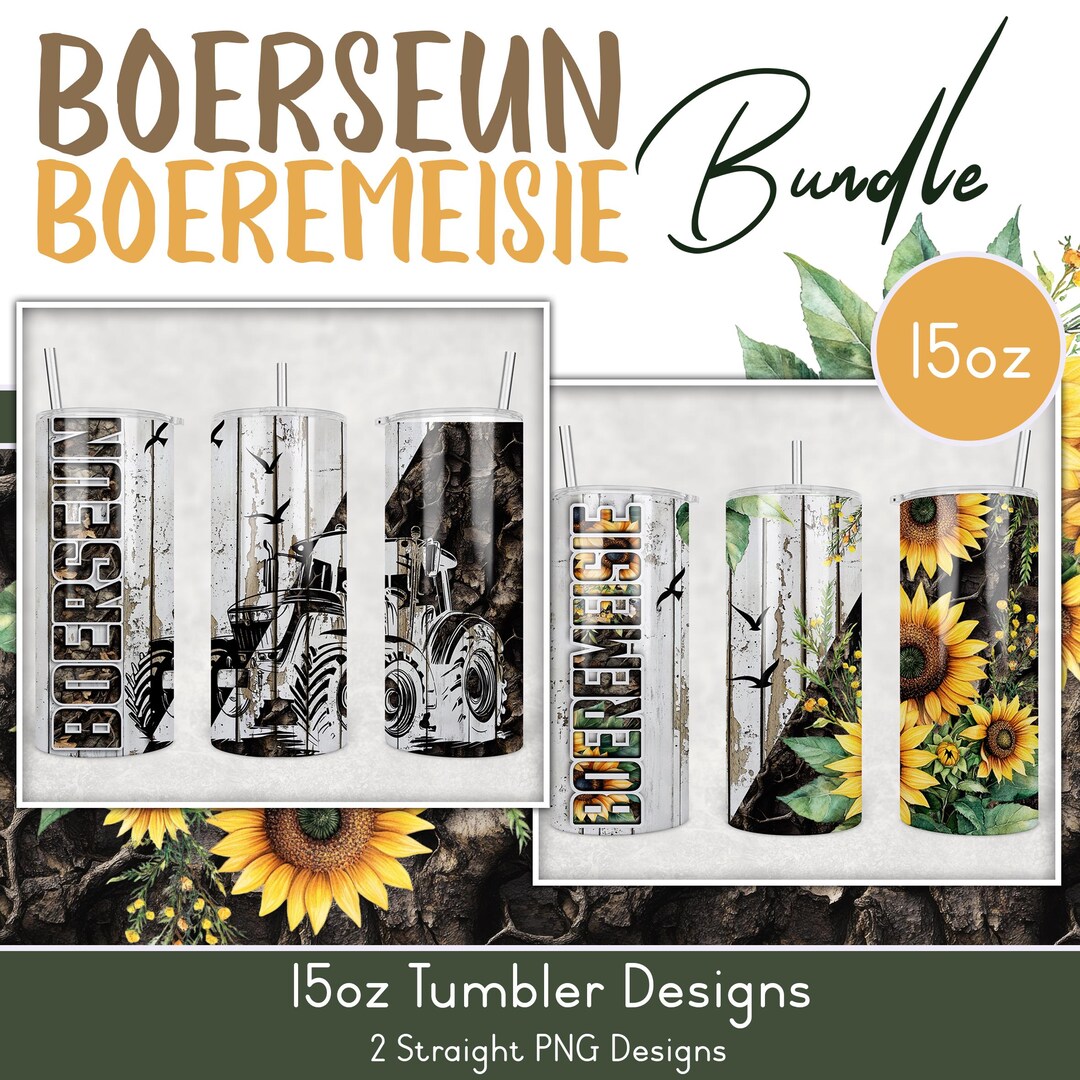 Boerseun / Boeremeisie Tumbler 15oz Skinny PNG | Afrikaans Camo Trekker ...