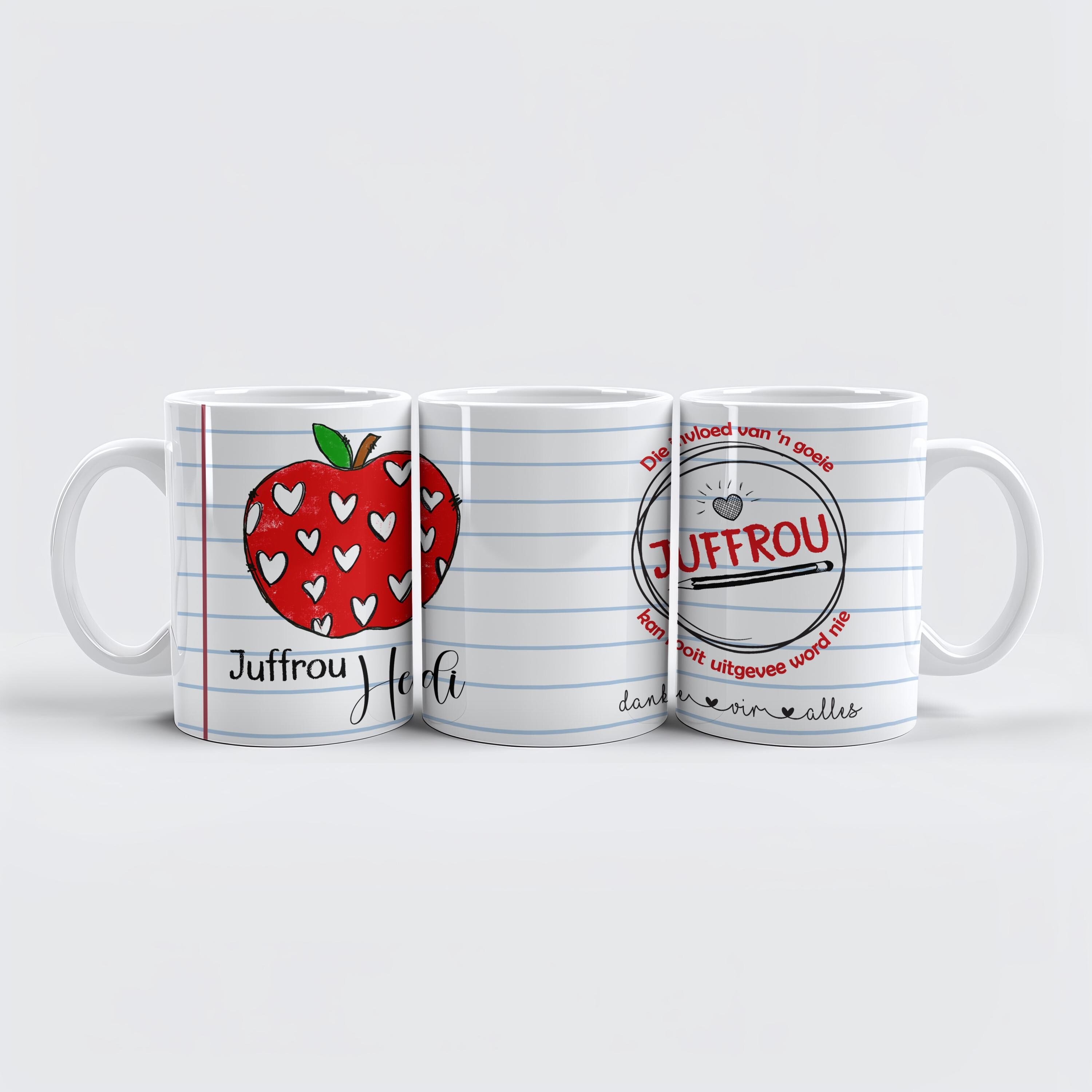 Juffrou Beker Ontwerp | Afrikaanse Sublimasie Design | 11oz Koffiebeker ...