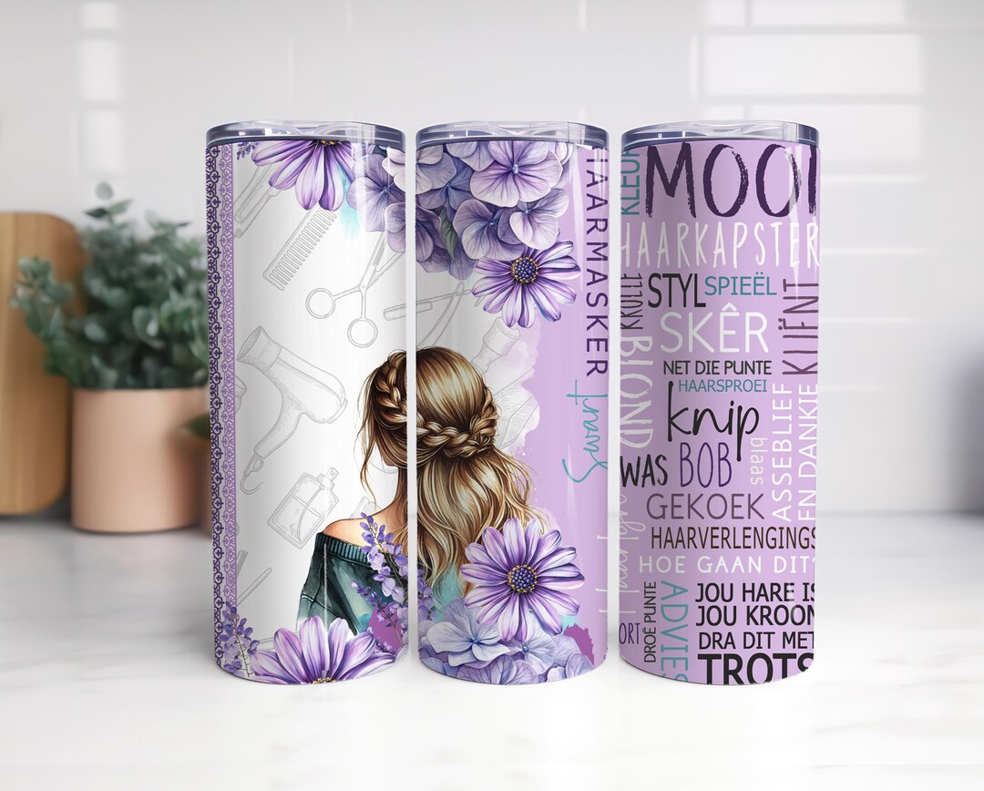 Afrikaanse (pers) Haarkapster Skinny Tumbler Sublimation Design PNG ...