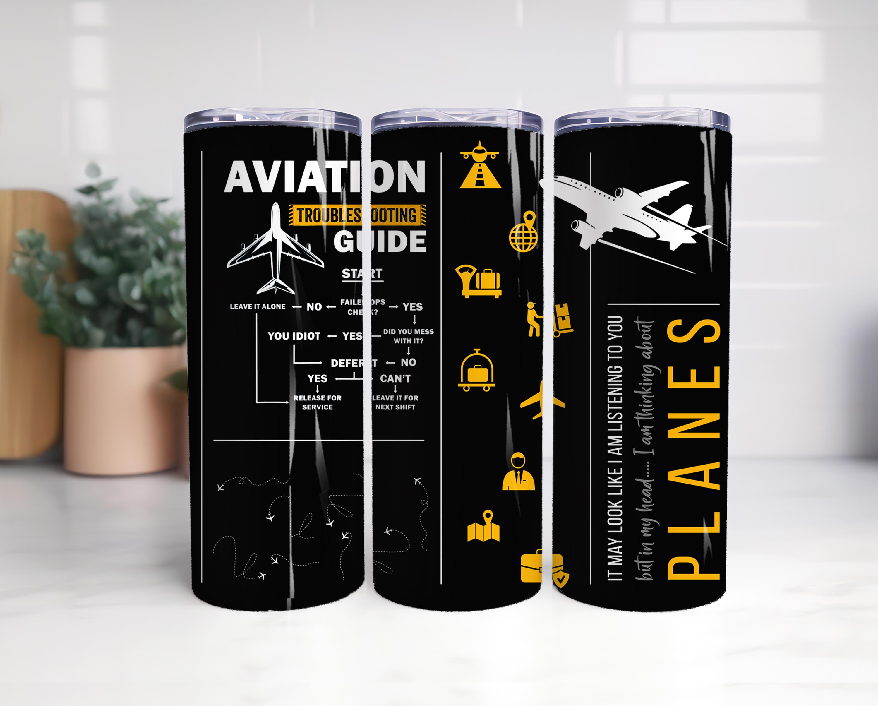 Aviation Skinny Tumbler Sublimation Design PNG, Planes Sublimation ...