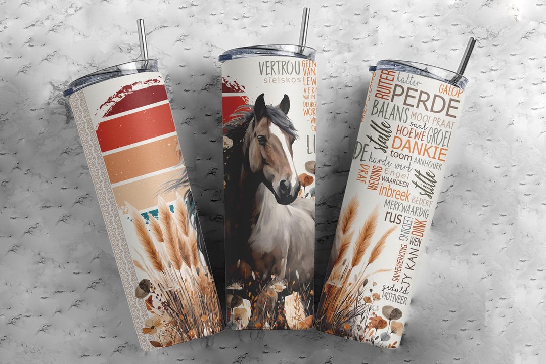 Afrikaans Perde Skinny Tumbler Sublimation Design PNG, Afrikaanse ...