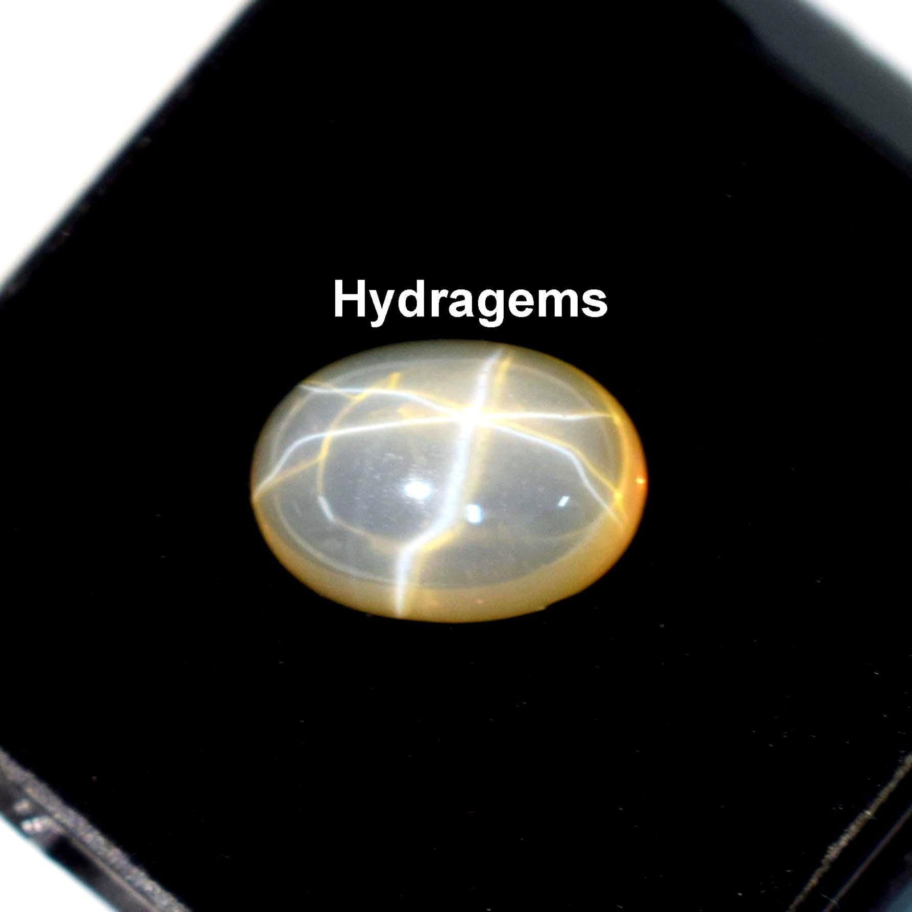 Natural Golden Yellow Star Sapphire (10 Ct, 14x10x5mm) Cabochon 6 Ray ...
