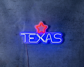 Neon Lone Star Sign - Etsy