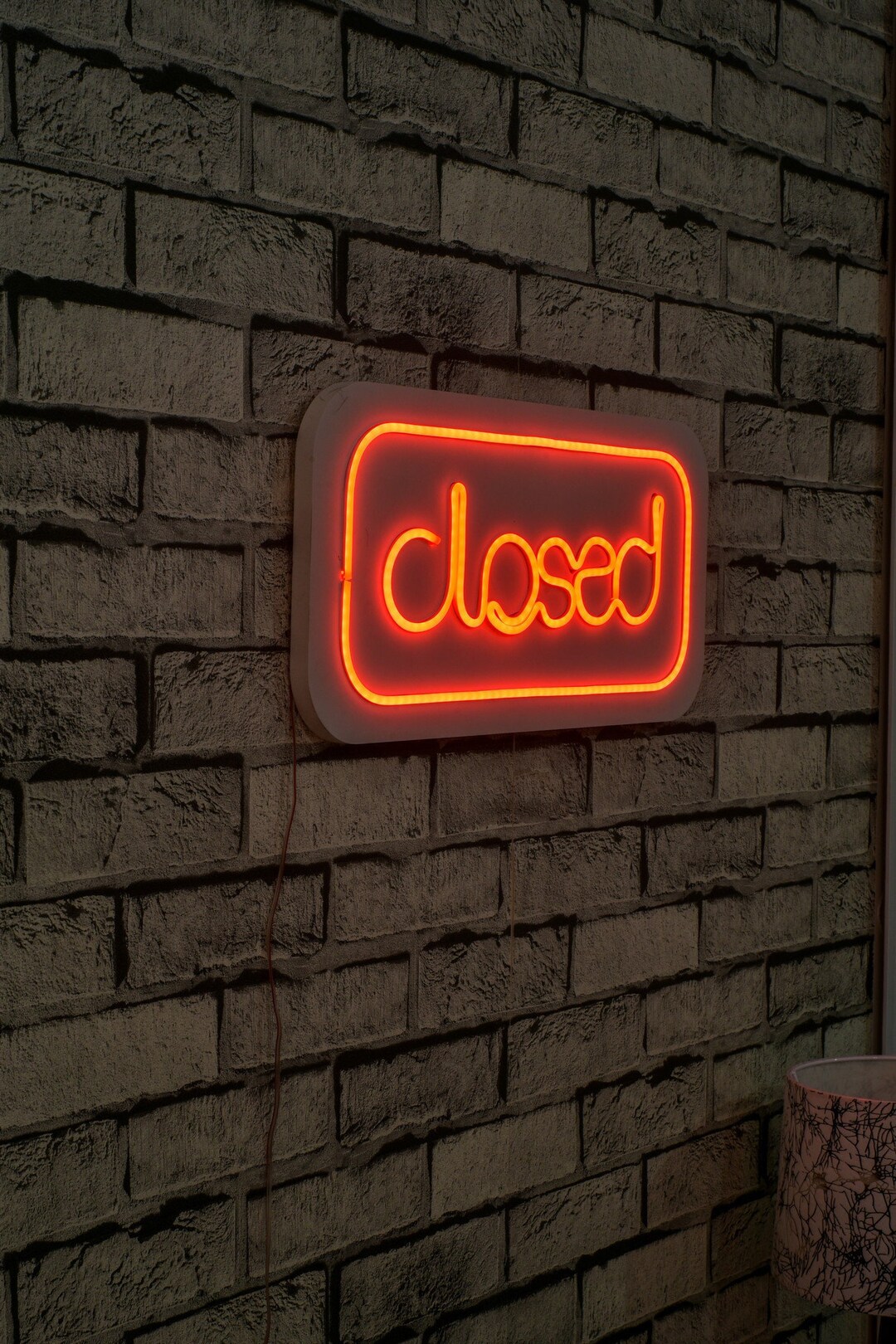 Closed Neon Sign Neon Sign Wall Decor Handmade Neon Wall - Etsy