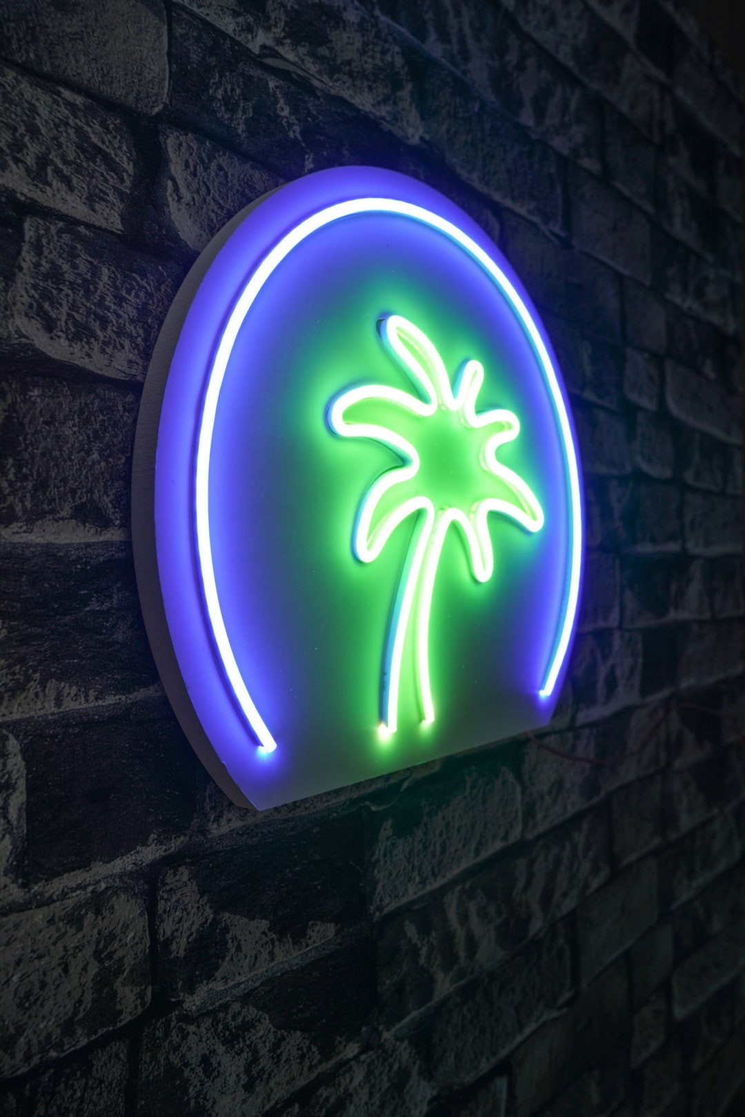Palm Tree Neon Sign Neon Sign Wall Decor Handmade Neon Sign Flash Led ...