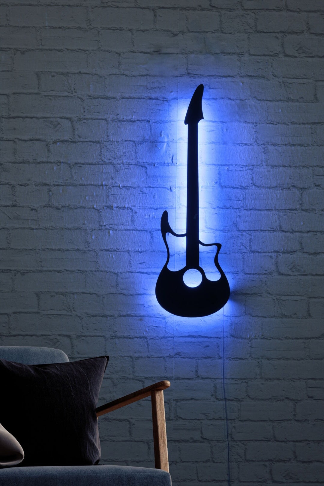 Guitar Led Sign Led Sign Decor Handmade Led Wall Sign - Etsy