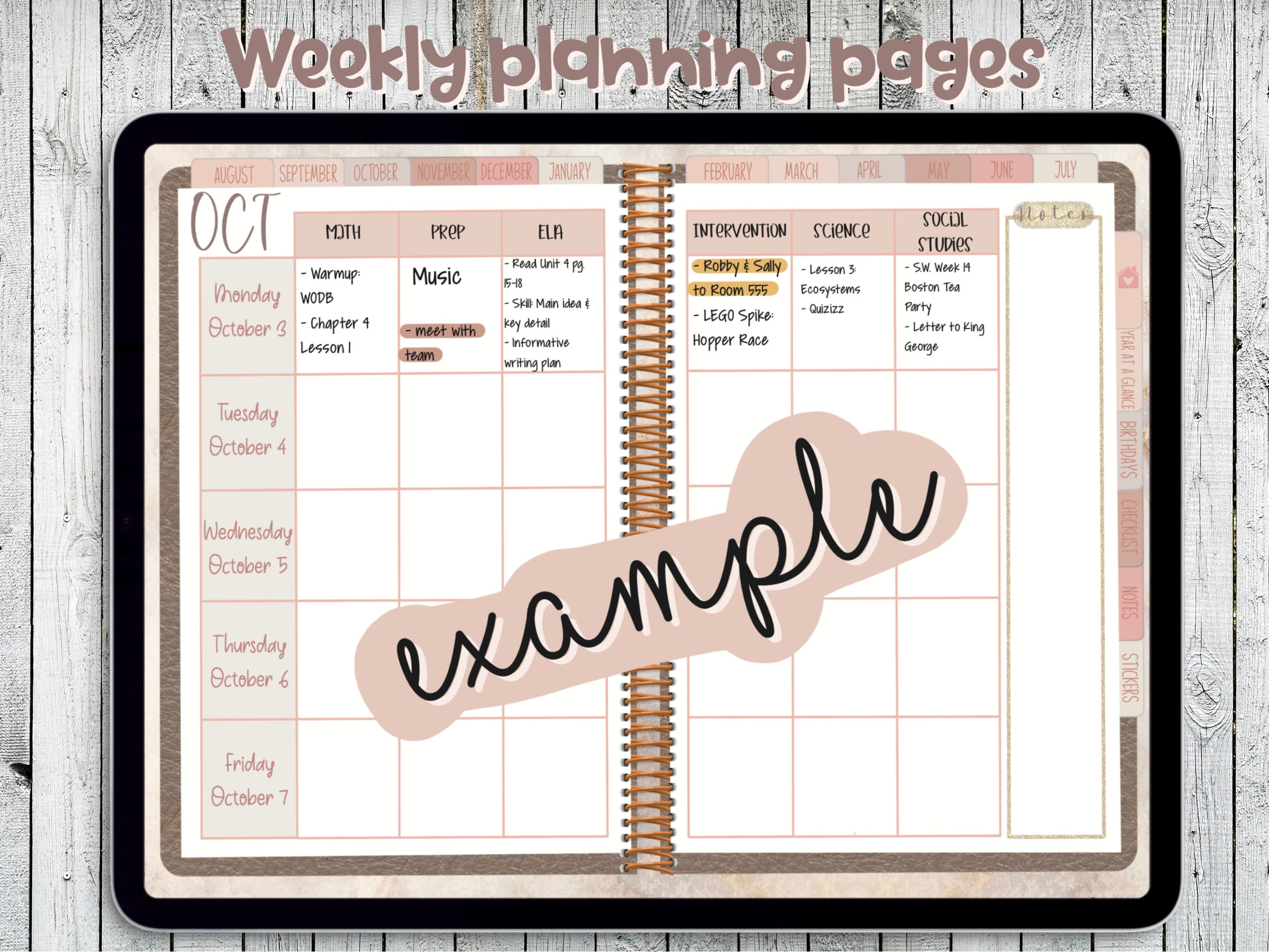 2022 2023 Digital Teacher Planner, Teacher Digital Planner, iPad ...