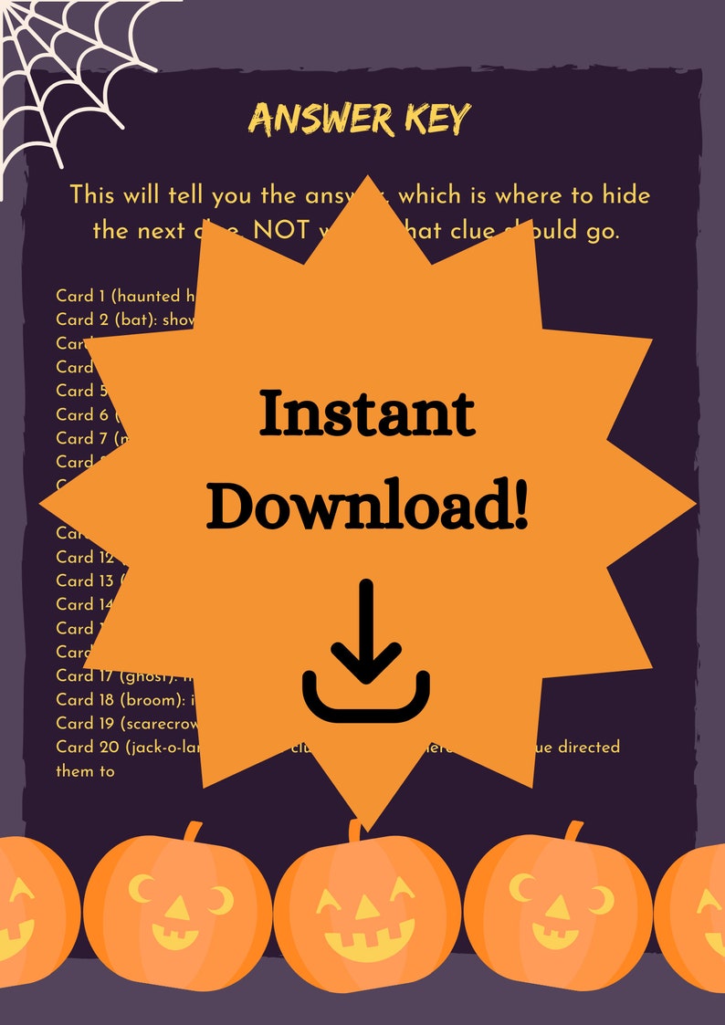 Indoor Halloween Scavenger Hunt, Halloween Game, Halloween Activity - Etsy