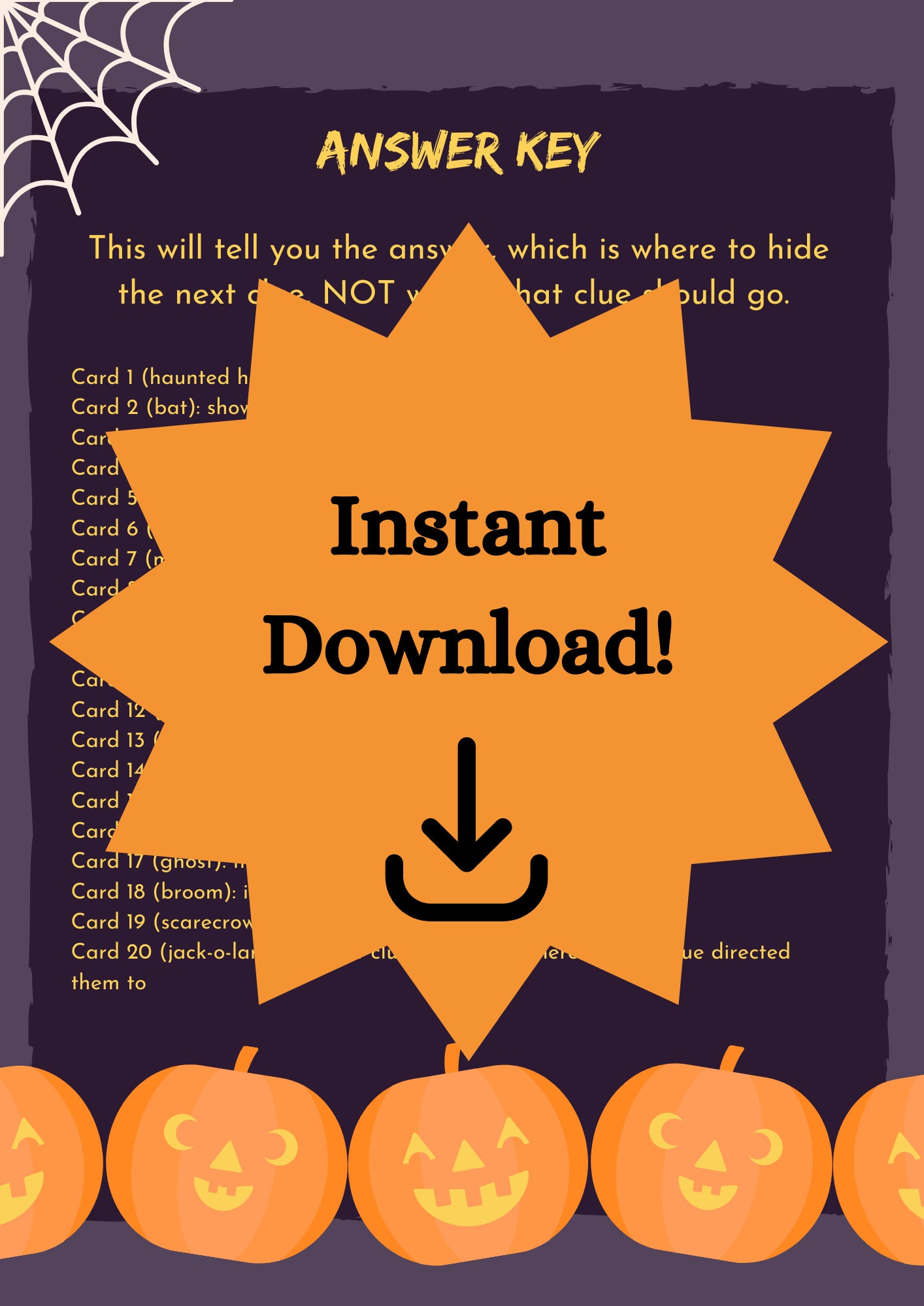 Indoor Halloween Scavenger Hunt, Halloween Game, Halloween Activity - Etsy