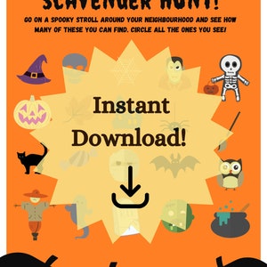 Halloween Scavenger Hunt: Trick or Treat Activity (digital Download) - Etsy