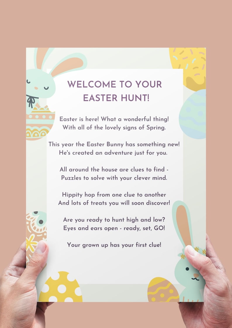 Indoor Easter Scavenger Hunt, Easter Digital Download, Easter Game, Easter Egg Hunt - Etsy Canada