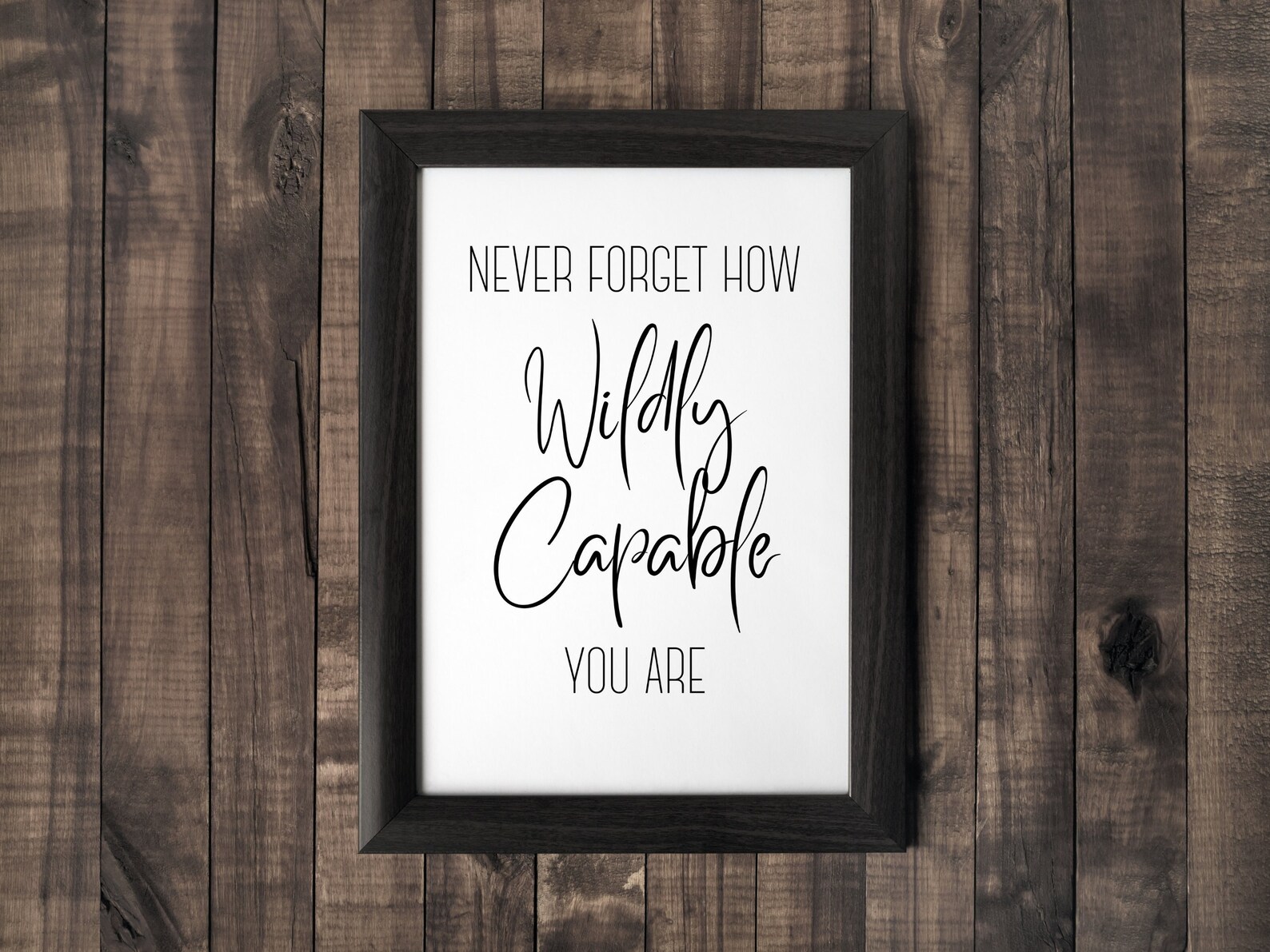 PRINTABLE Never Forget How Wildly Capable You Are Wall Decor Print ...