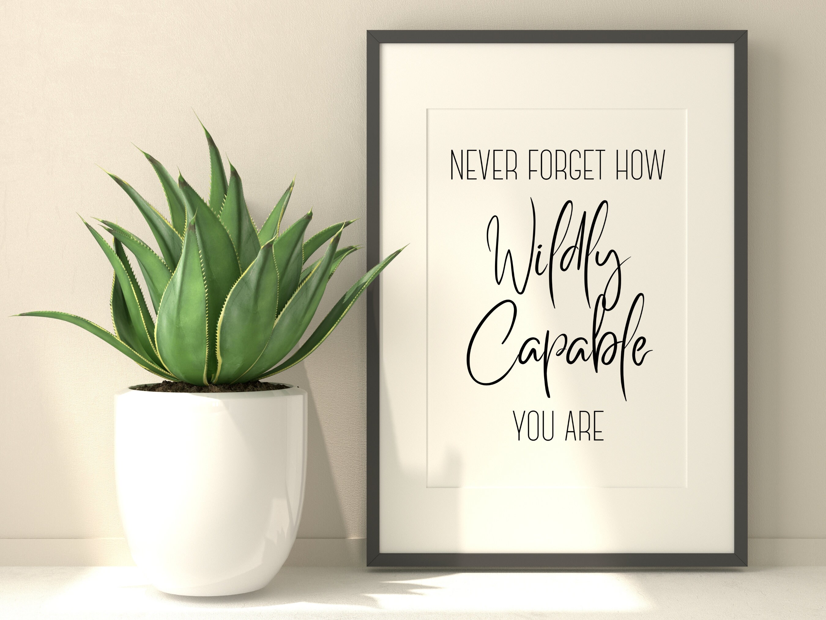 PRINTABLE Never Forget How Wildly Capable You Are Wall Decor - Etsy