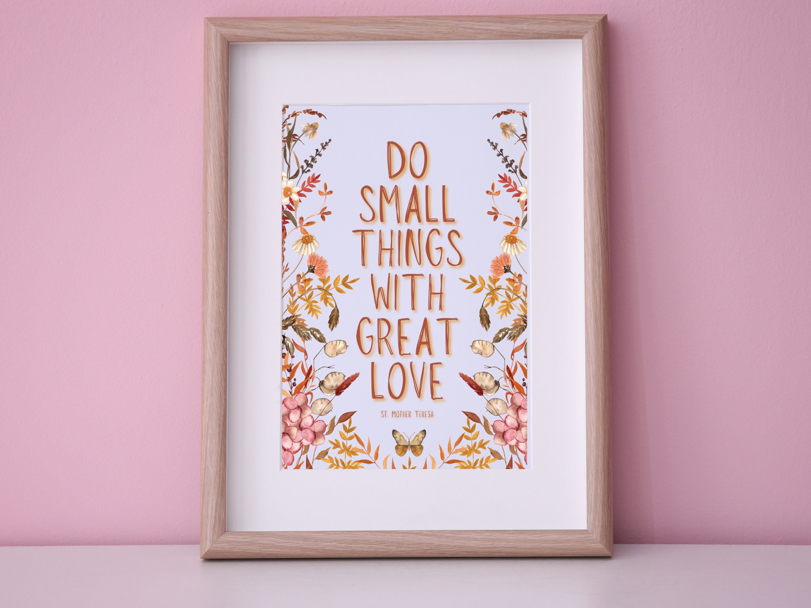 PRINTABLE Quote Wall Art | St Mother Teresa Quote Do Small Things With ...