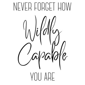 PRINTABLE Never Forget How Wildly Capable You Are Wall Decor Print ...