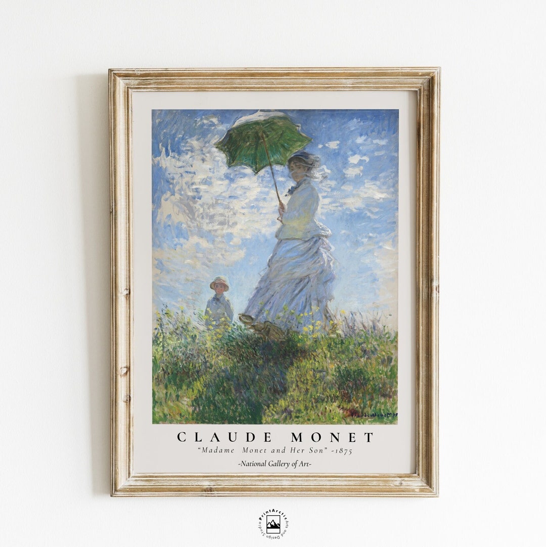 Monet Print, Claude Monet Exhibition Poster, Madame Monet and Her Son ...