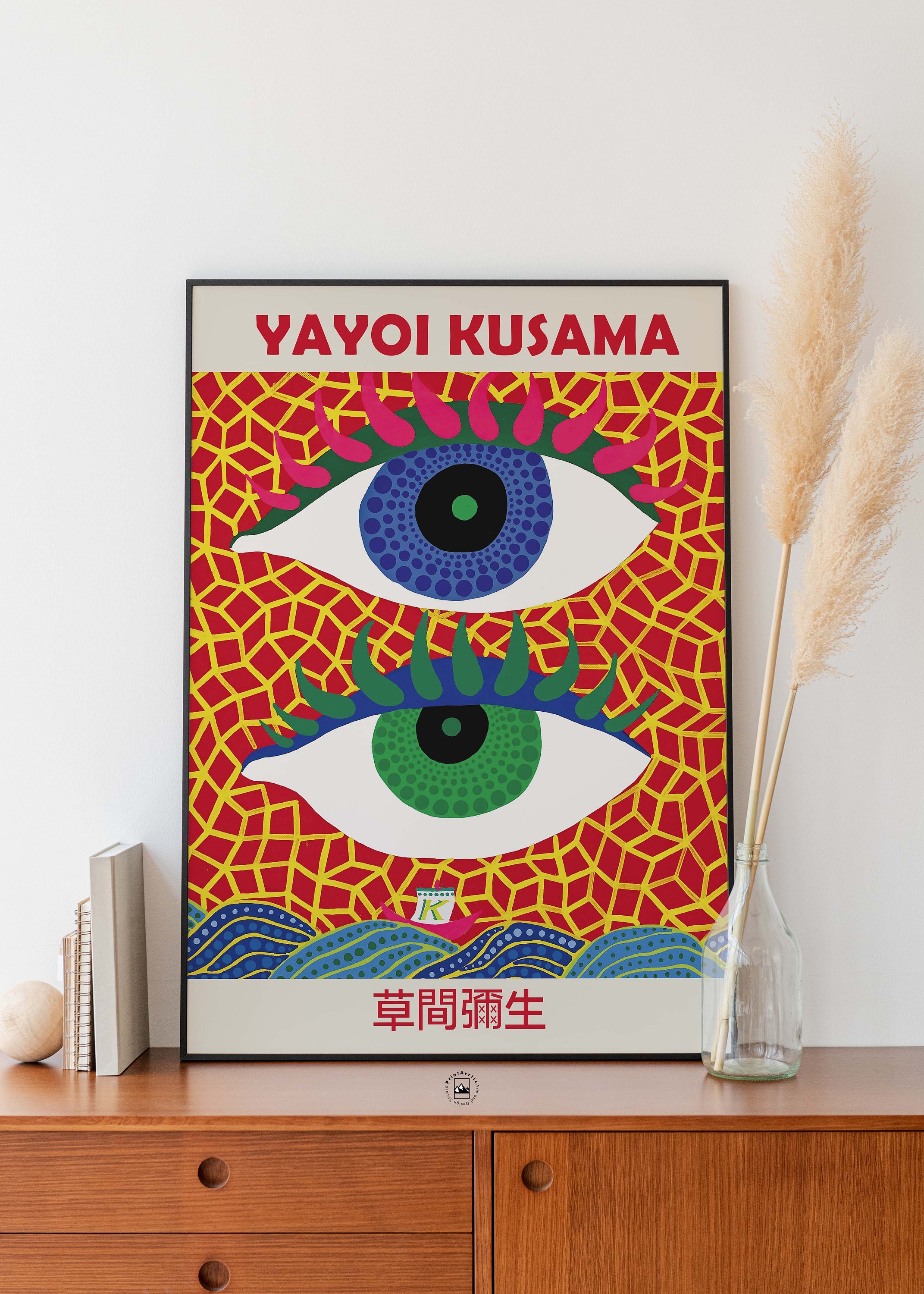 Yayoi Kusama Print, Yayoi Kusama Exhibition Poster, Pop ART Wall Art ...