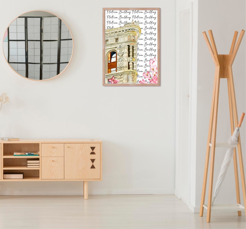 Flatiron Building Poster, New York Skyscraper Print, Fifth Avenue ...