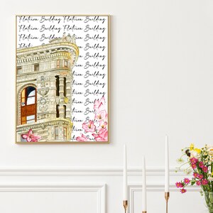Flatiron Building Poster, New York Skyscraper Print, Fifth Avenue ...