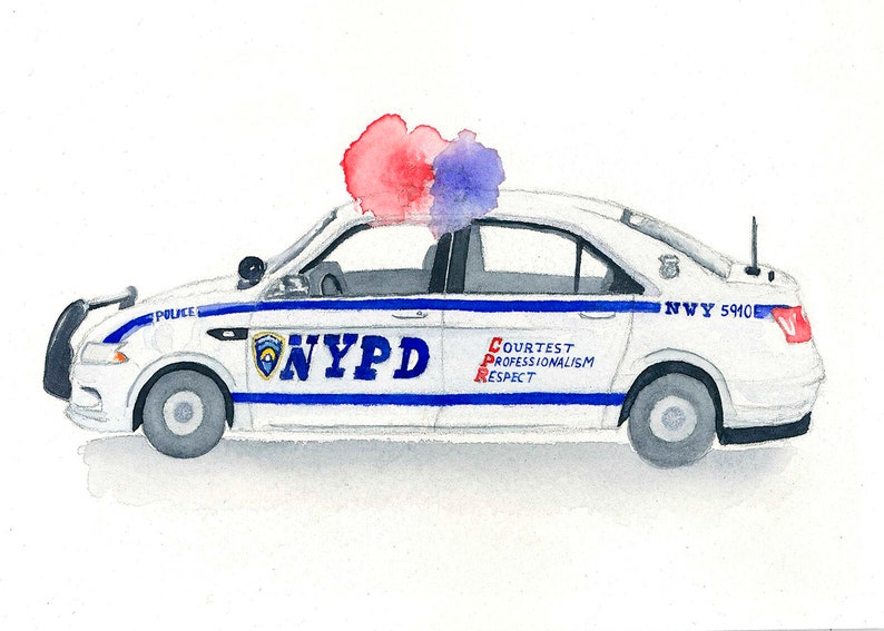 NYPD Digital Printable Poster, Play Room Decor, NYC Police Art Set ...