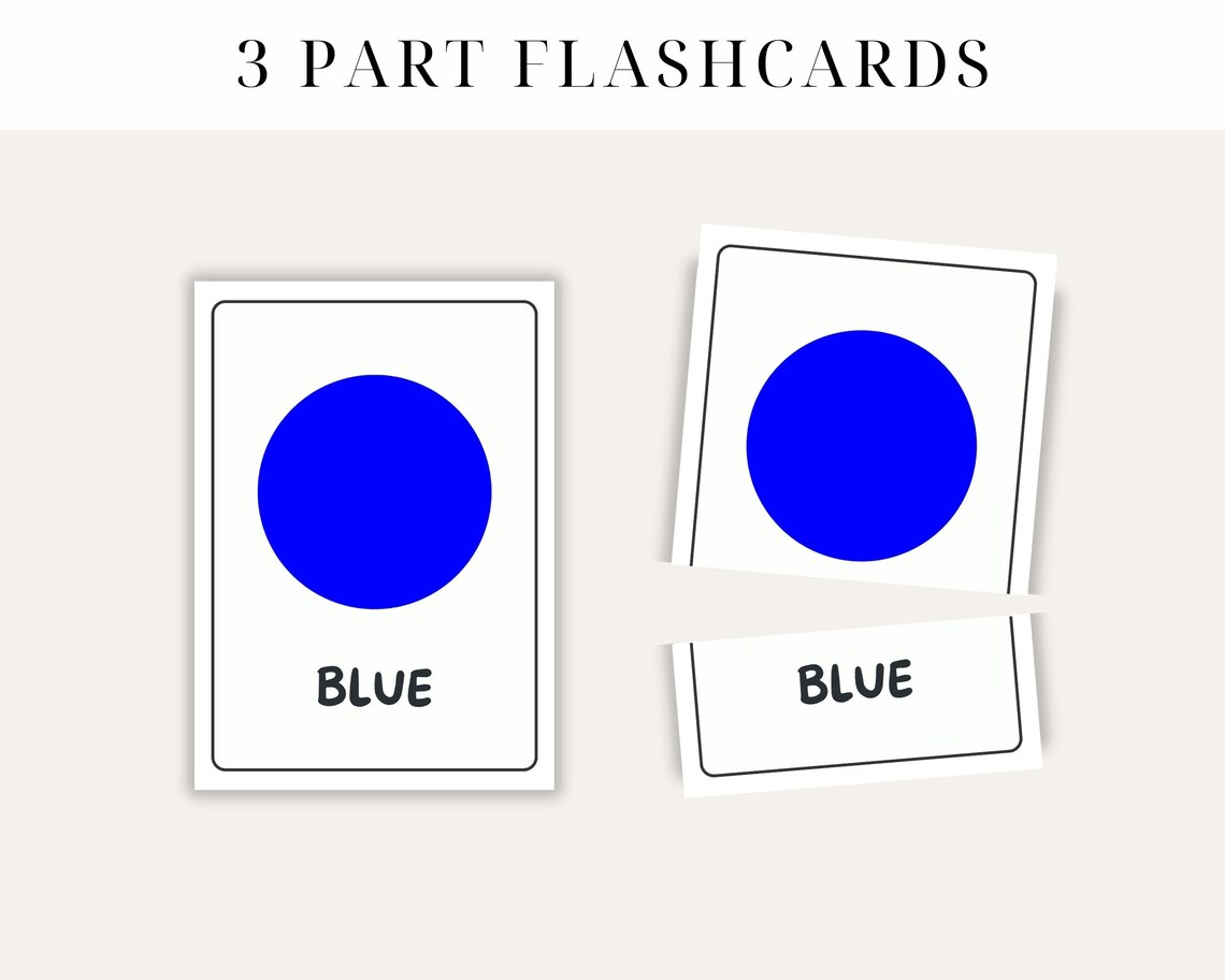 Printable Flashcards Learning Colors for Toddler Preschool and ...