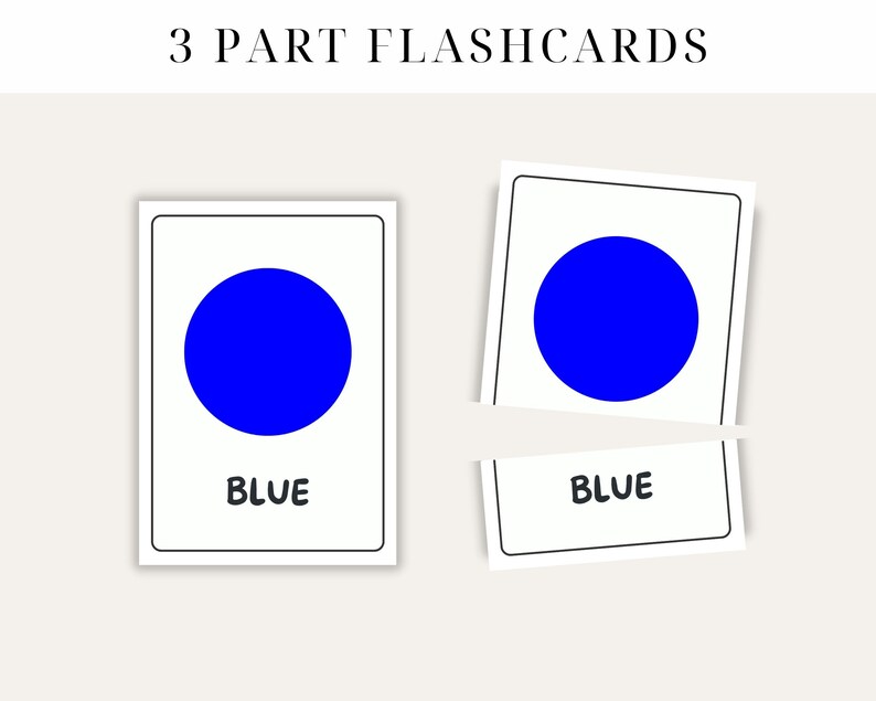 Printable Flashcards Learning Colors for Toddler Preschool and ...