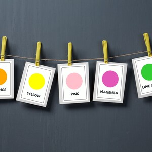 Printable Flashcards Learning Colors for Toddler Preschool and ...