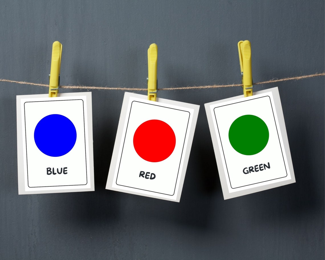 Printable Flashcards Learning Colors for Toddler Preschool and ...