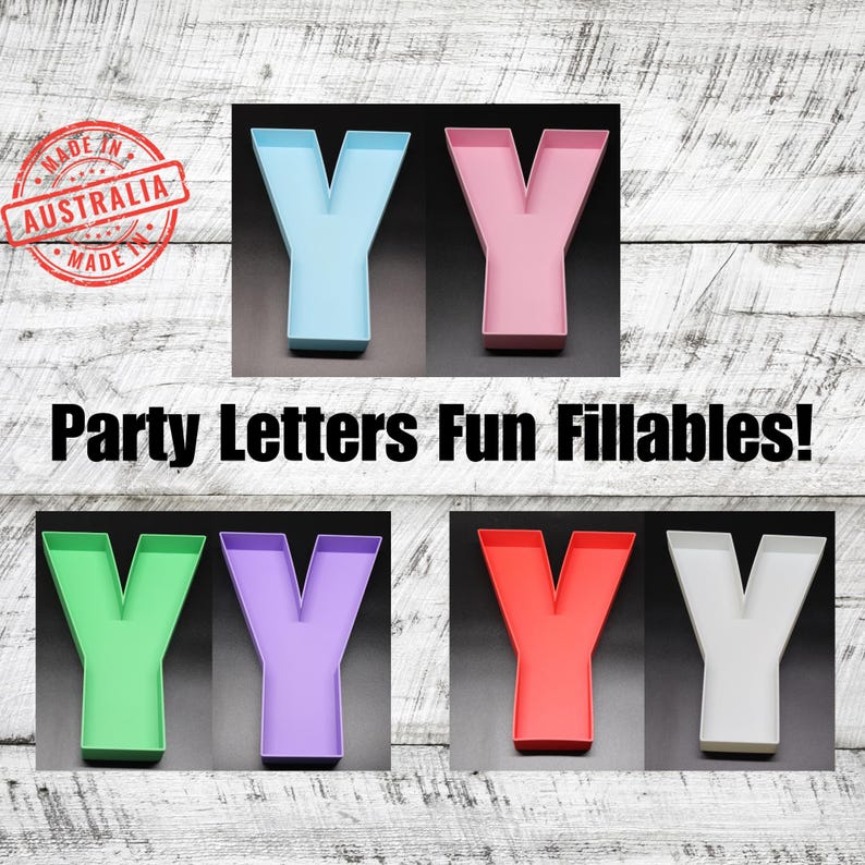3D Printed Fillable Party Letters: 24cm PLA Charcuterie Trays - Etsy