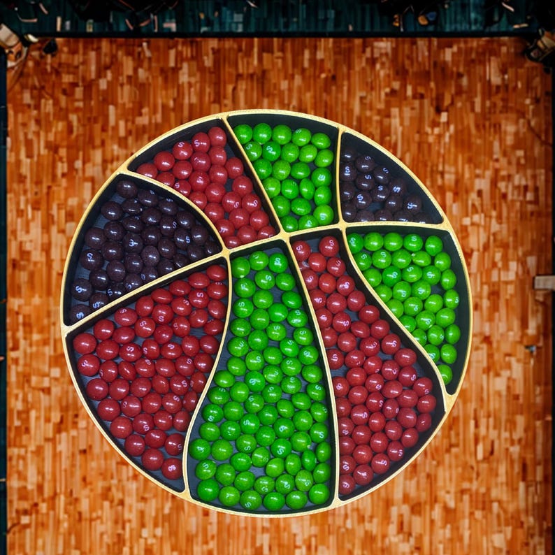 Custom Basketball Snack Tray: 3D Printed Party Platter, Team Colors - Etsy