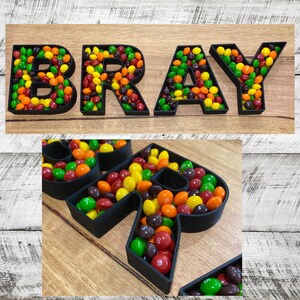 3D Printed Fillable Letter: Charcuterie Candy Dish (4 Inch) - Etsy