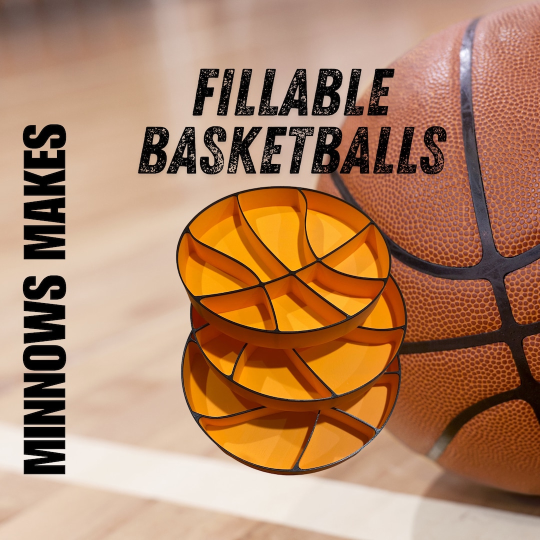 Basketball Serving Tray: 3D Printed Party Snack Fillable Charcuterie ...