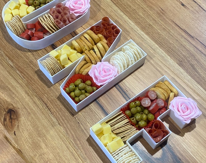 Custom Colored Reusable Fillable Letters Numbers Boxes Trays for ...