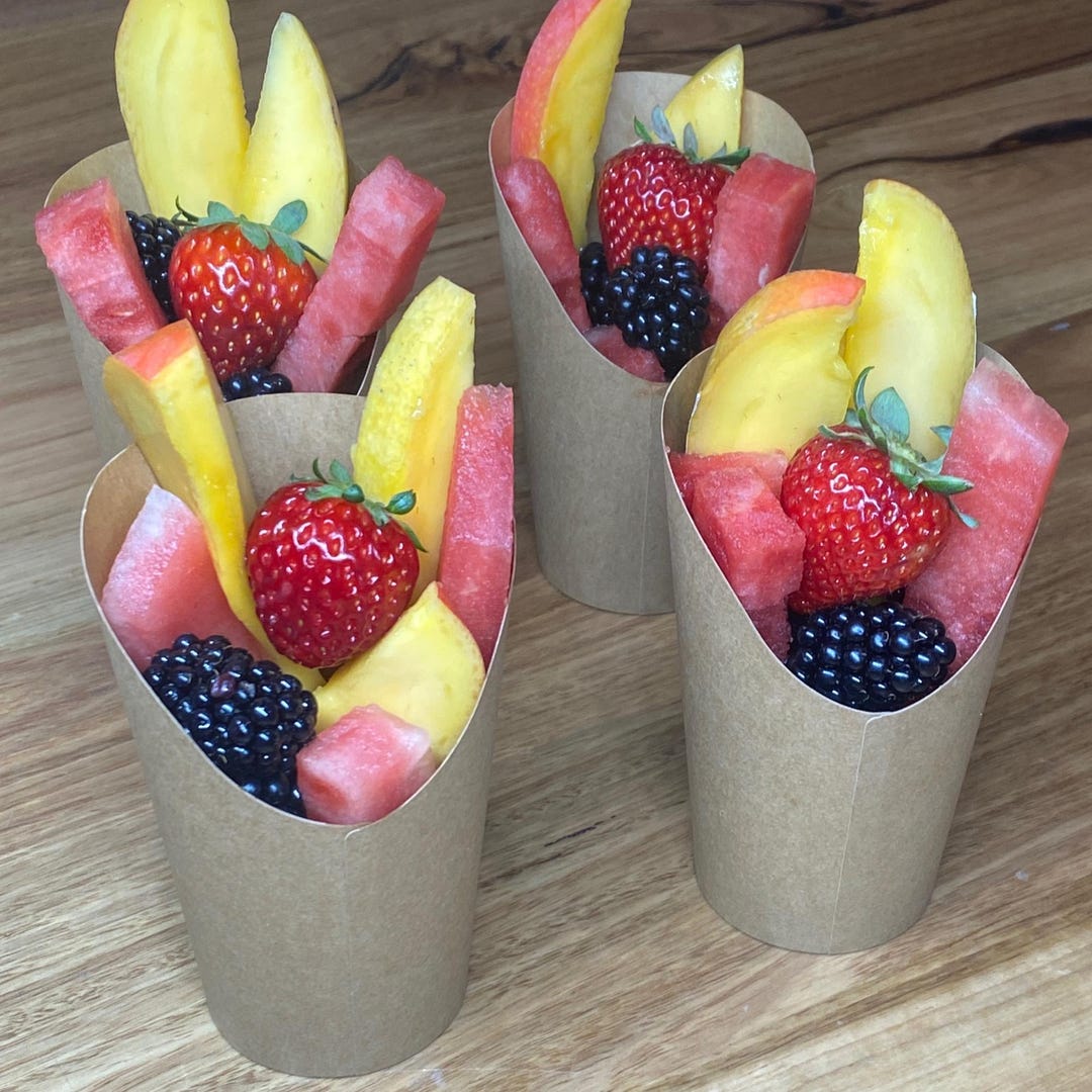 Charcuterie Cups, Birthday Fruit Cups, Cardboard Snack Cups, Party ...