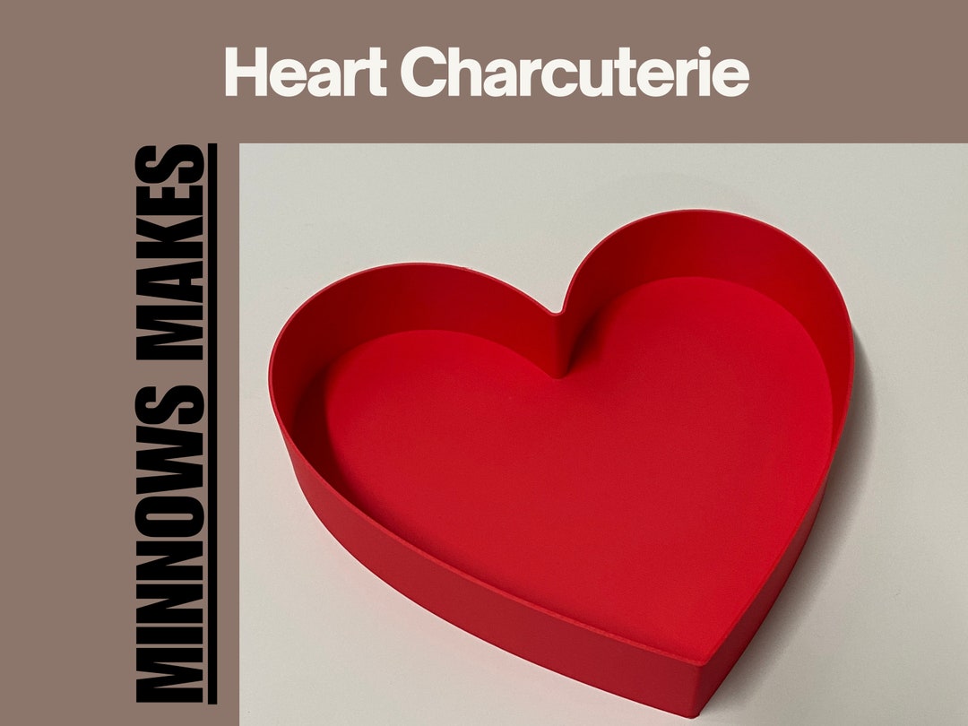 Heart Shaped Box Fillable Heart Charcuterie, Fillable Heart Tray ...