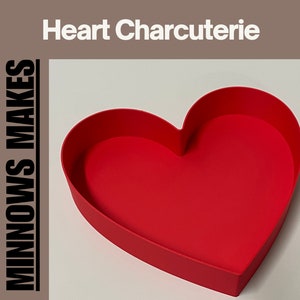 Heart Fillable Gift Box, Heart Charcuterie, Fillable Heart Tray ...