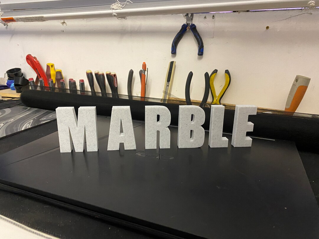 Personal Name Letters Marble Look Nursery Name Cutout Cut - Etsy