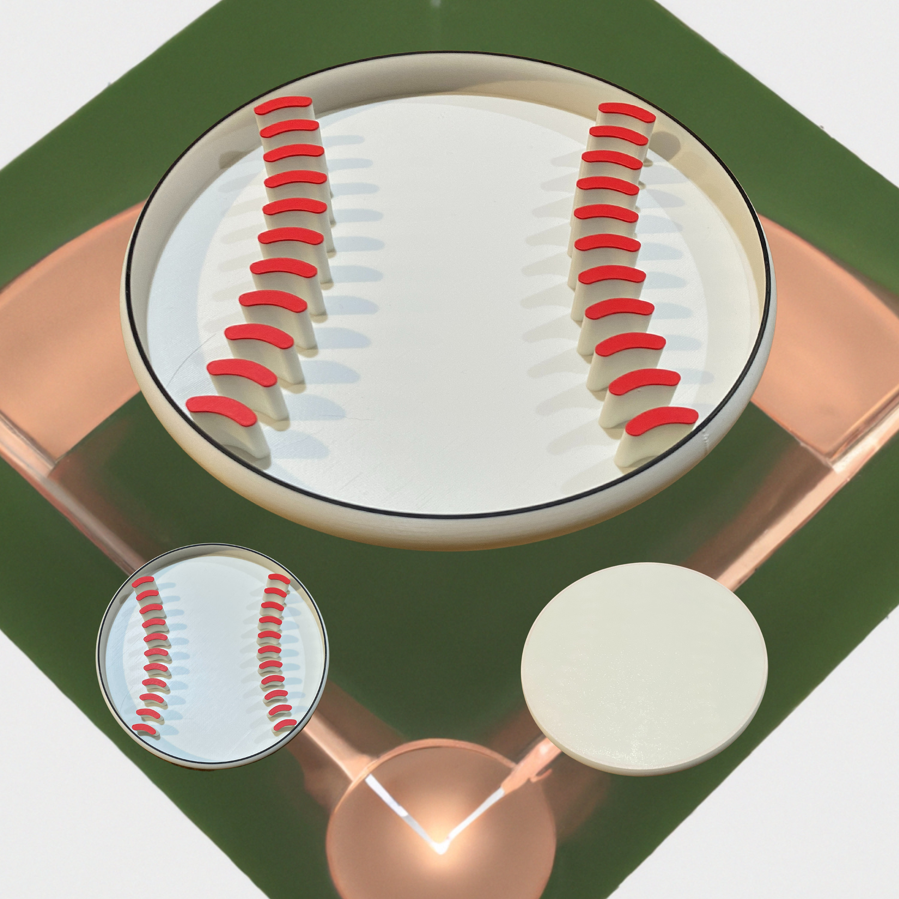 3D Printed Fillable Baseball Food Tray Charcuterie Snack Tray for ...